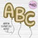 Gold Balloon Alphabet, Commercial Use, Instant Download, Party Balloon ...