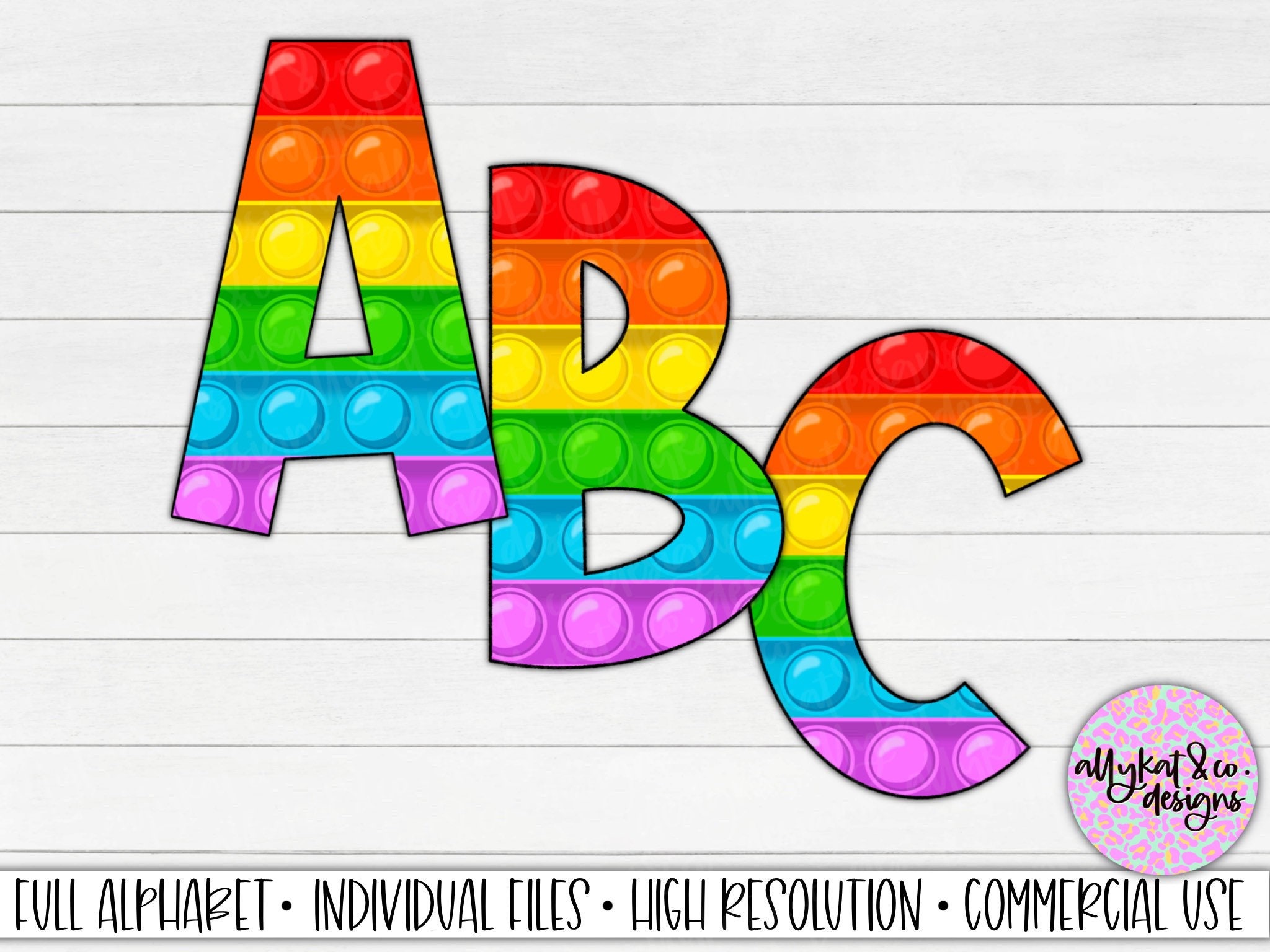 Pop-it Fidget Toy Doodle Letters Alphabet PNG Sublimation - Etsy