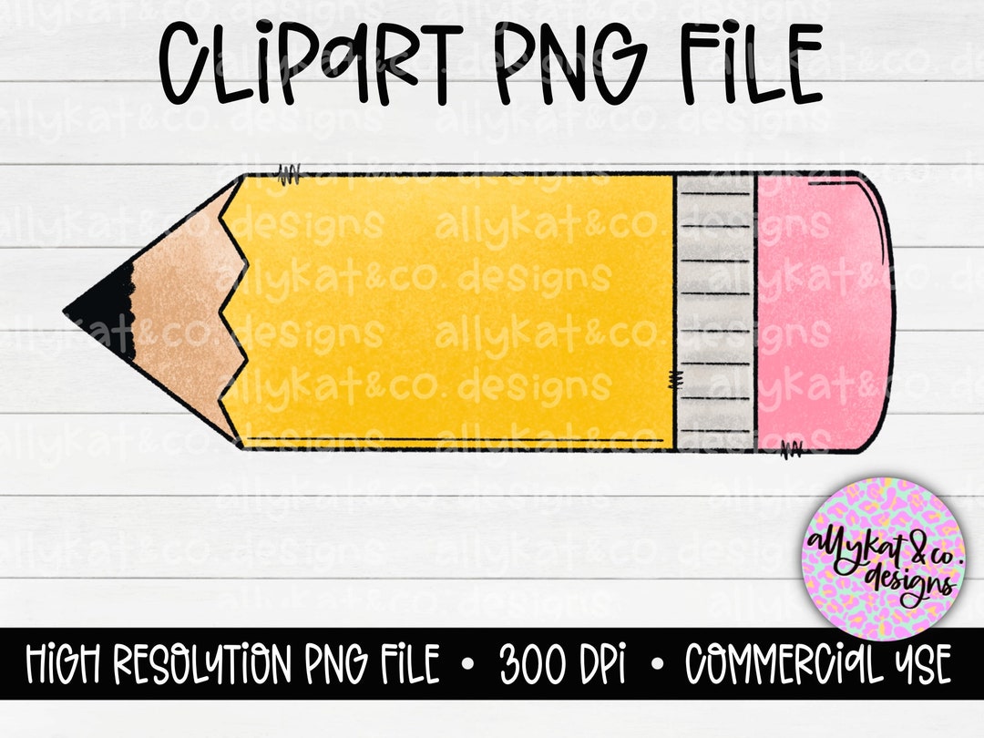 Pencil Clipart | Hand Drawn Clipart | School Supplies PNG | Back to ...