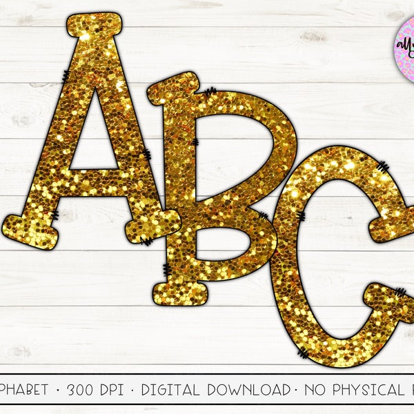 Glitter Letters - Etsy
