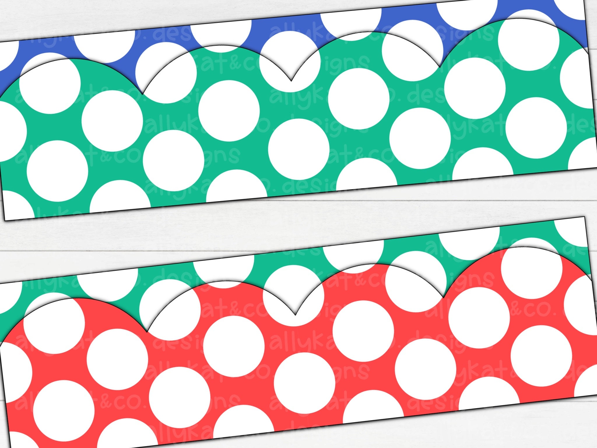 Polka Dot Bulletin Board Borders: Teacher Printable (PDF) - Etsy
