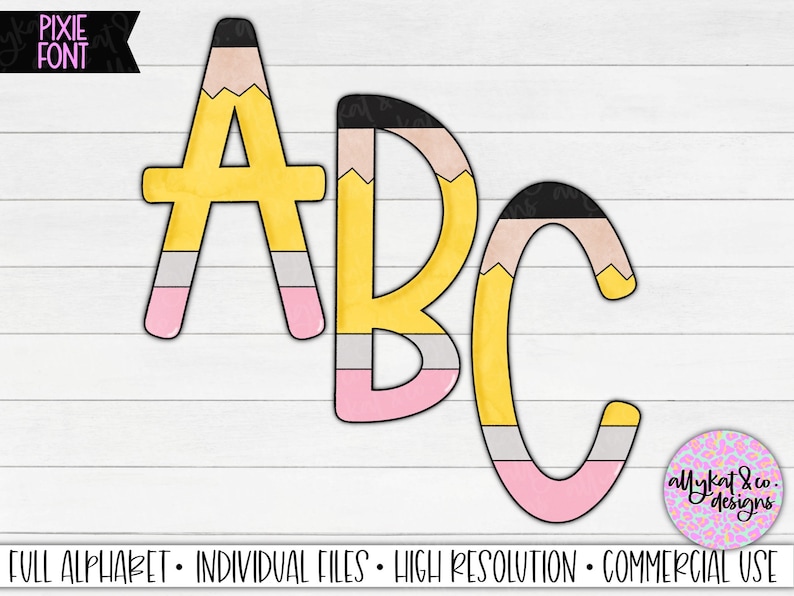 Pencil Doodle Letters Alphabet PNG Sublimation Letters A-Z - Etsy