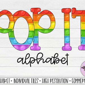 Pop It Fidget Toy Sublimation Alphabet, Sublimation Letters, A-Z Upper ...