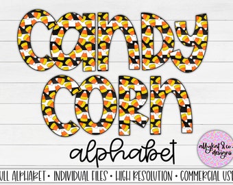 Candy Corn Bulletin Board Letters/halloween Bulletin Board Letters/png ...