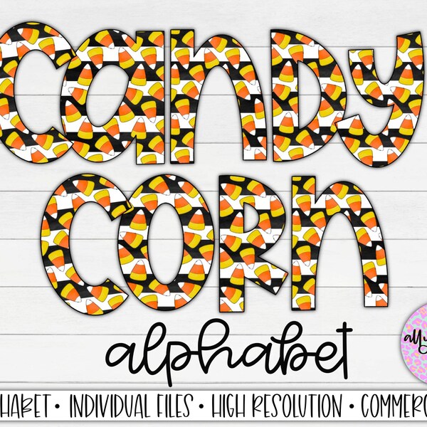Candy Corn Letters - Etsy