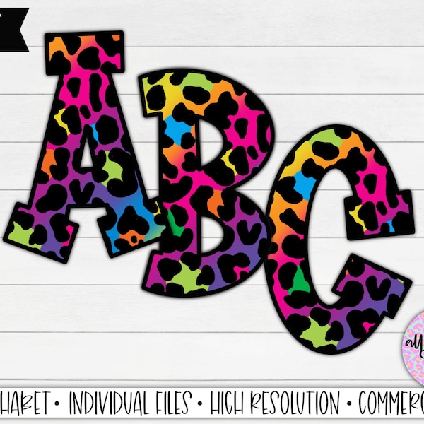 Rainbow Leopard - Etsy