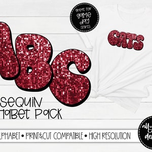Maroon Sequin Letters Alphabet PNG, Sublimation Letters, A-Z Upper Case ...
