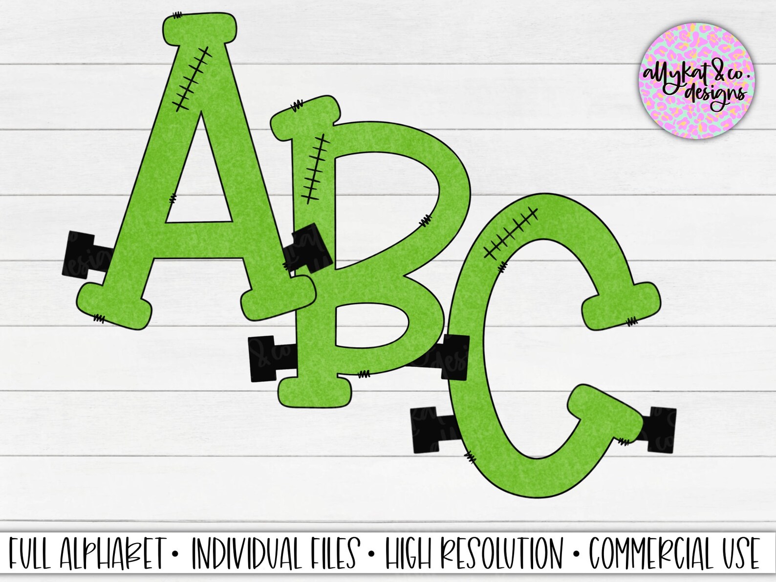 Frankenstein Sublimation Alphabet Sublimation Letters A-Z - Etsy