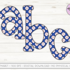 Baseball Sublimation Alphabet, Sublimation Letters, Lower Case Full ...
