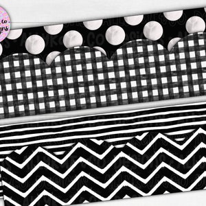 Printable Bulletin Board Borders: Black & White Classroom Decor (PDF ...