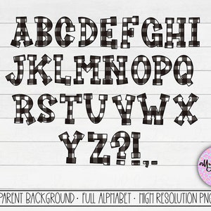 Buffalo Plaid Sublimation Alphabet | Sublimation Letters | A-Z Upper ...
