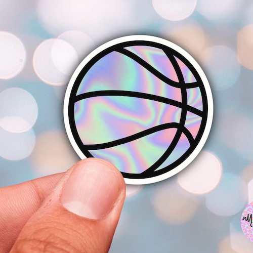 Basketball Sticker Sports Basketball Decal Water Bottle Laptop - Etsy