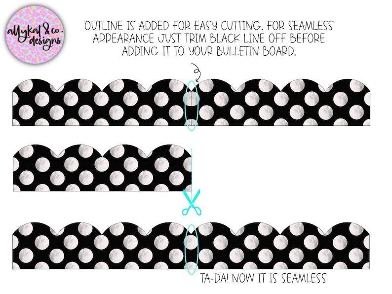 Printable Bulletin Board Borders: Black & White Classroom Decor (PDF ...