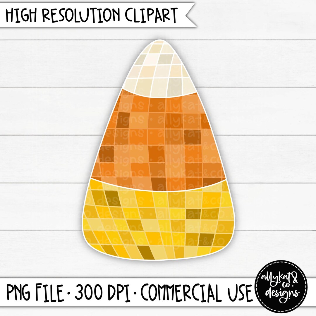 Candy Corn Clipart | Hand Drawn Clipart | Disco Ball Candy Corn PNG ...
