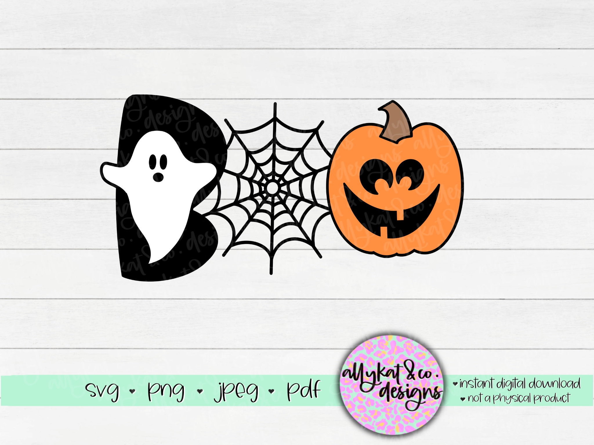 Boo Ghost SVG Halloween Design File Spooky Season Svg - Etsy