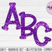 Purple Glitter Doodle Alphabet | Sublimation Letters | A-Z Upper Case ...