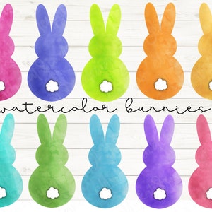 Watercolor Easter Clipart - Watercolor Bunny Clipart - Commercial ...
