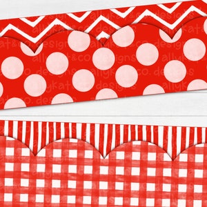 Red Bulletin Board Borders: Printable Classroom Decor (PDF) - Etsy