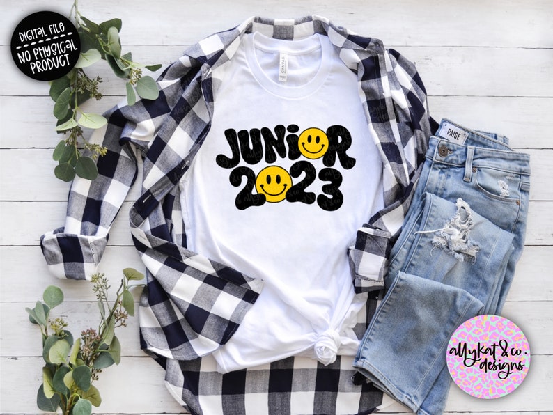 Junior Shirt SVG Retro Junior Svg Junior Smiley Face Svg - Etsy