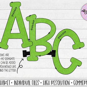 Frankenstein Sublimation Alphabet, Sublimation Letters, A-Z Upper Case ...