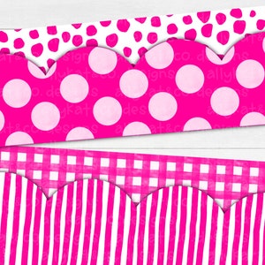 Hot Pink Printable Bulletin Board Borders | Printable Classroom Borders ...