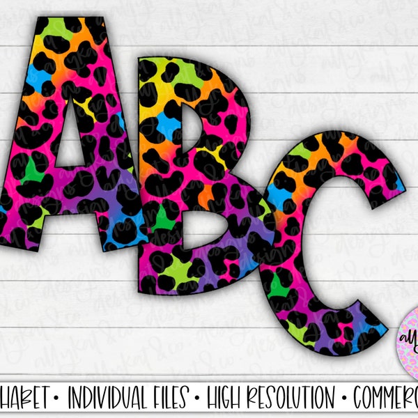 Rainbow Leopard - Etsy