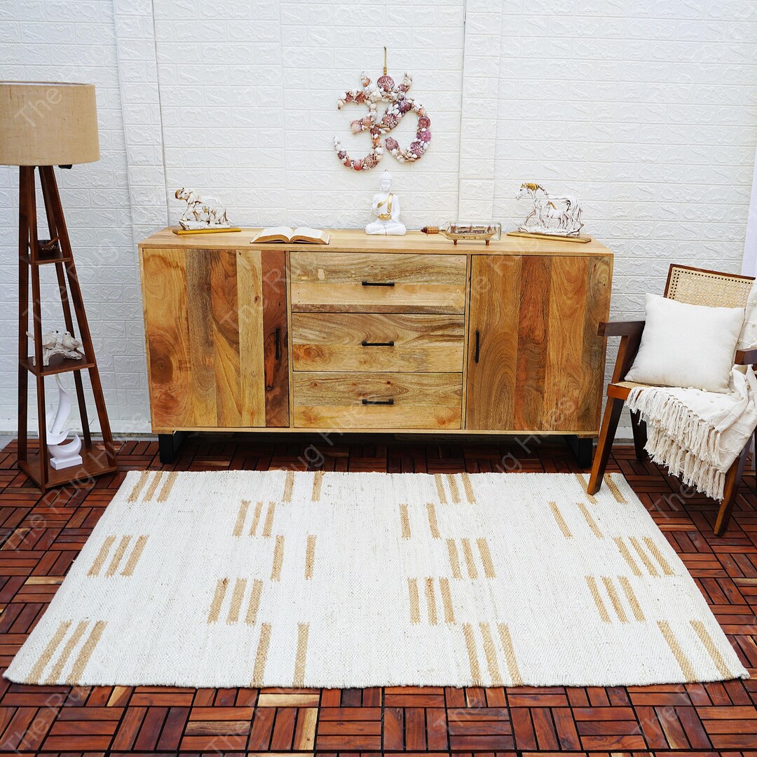 Bohemian Natural Jute Rug, Harlequin Trellis Area Rug, Boho Jute Rug ...