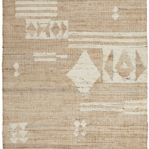 Natural Jute Rug, Bohemian Area Rug, off White Rug, Boho Jute Rug ...