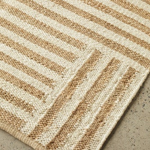 Bohemian Natural Jute Rug, Harlequin Trellis Area Rug, Boho Jute Rug ...