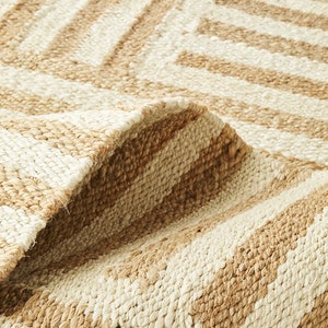 Bohemian Natural Jute Rug, Harlequin Trellis Area Rug, Boho Jute Rug ...