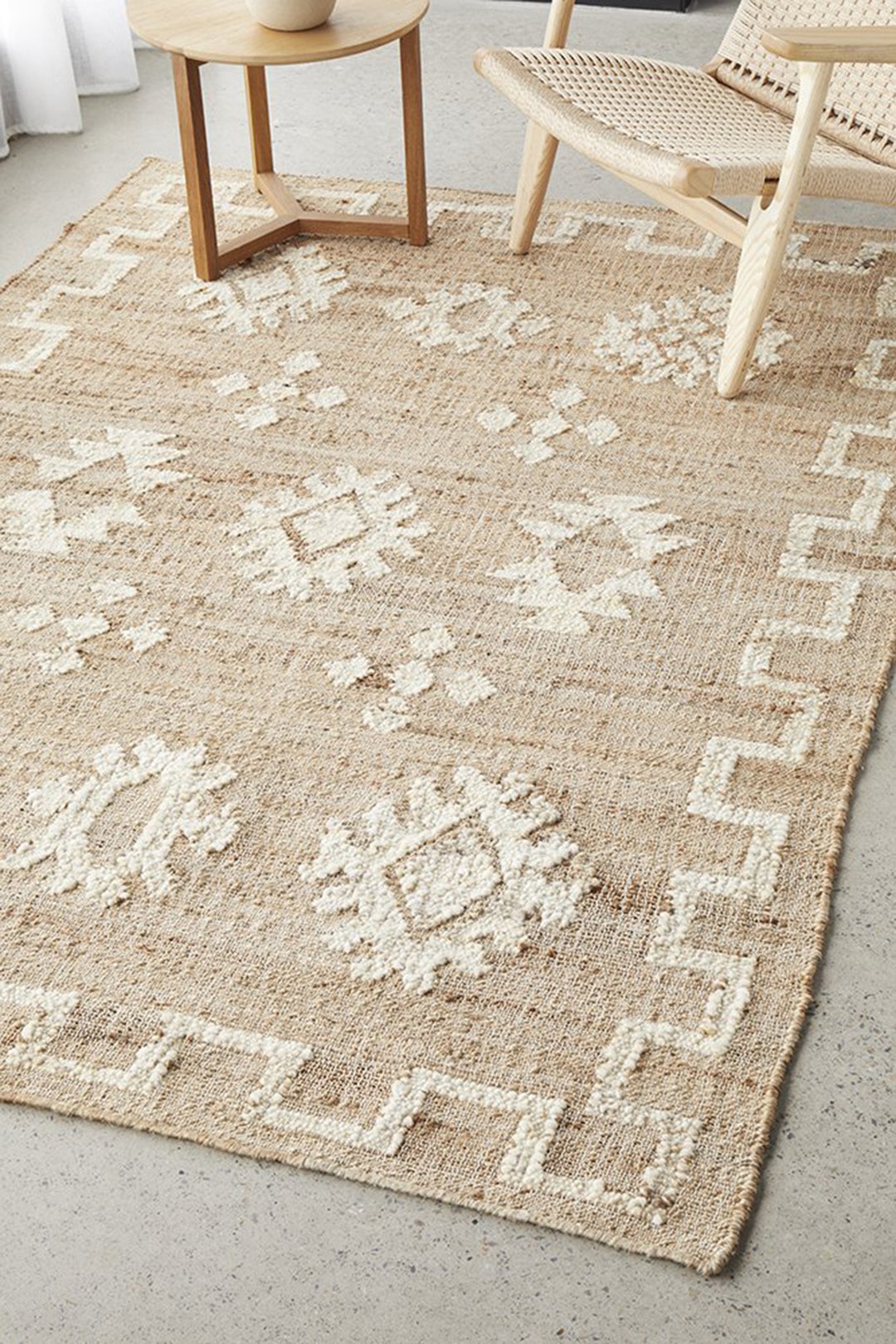 Natural Jute Rug, Bohemian Area Rug, off White Rug, Boho Jute Rug ...