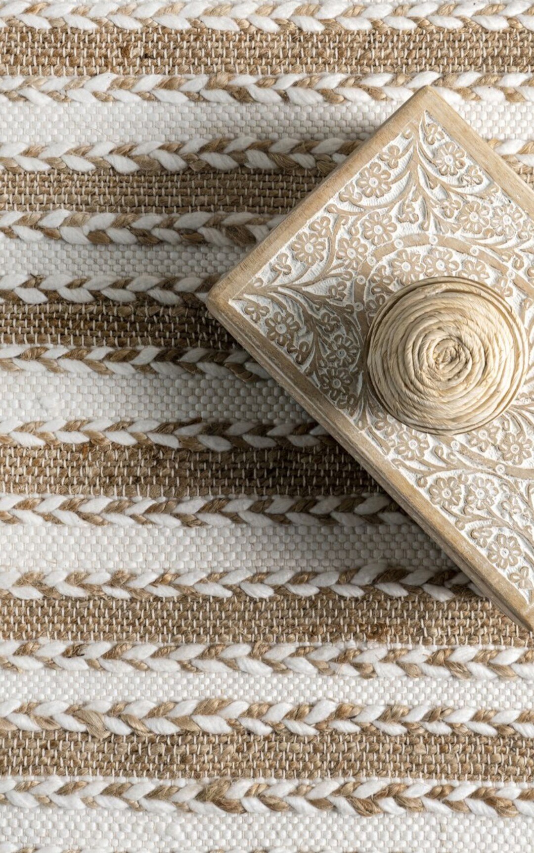 Bohemian Natural Jute Rug, Jute Rug Rectangular, Boho Jute Rug, Home ...