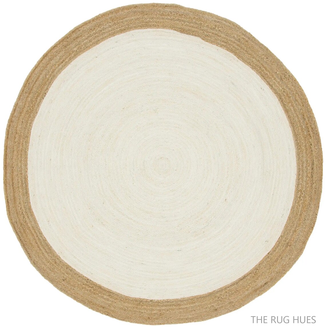 4x4 5x5 6x6 7x7 Jute Natural Border Round Rug Braided Jute - Etsy