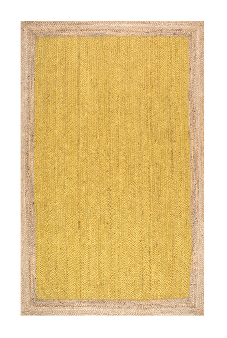 Yellow Natural Jute Rug Indian Braided Jute Rug Large Area Rug - Etsy