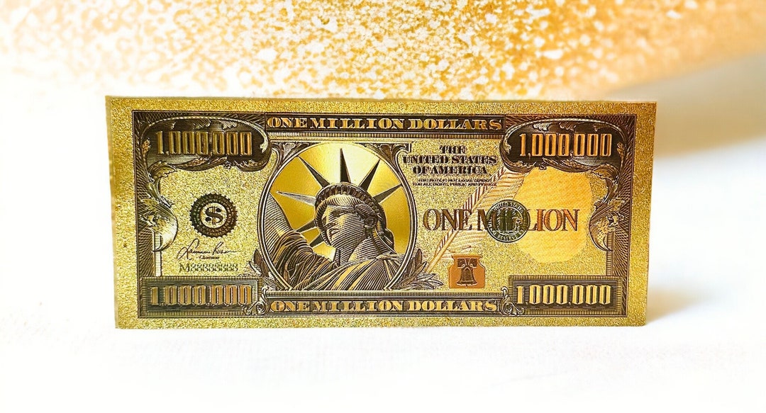 Gold Foil 100, Million, Billion Dollar Bill Birthday Gift Idea ...