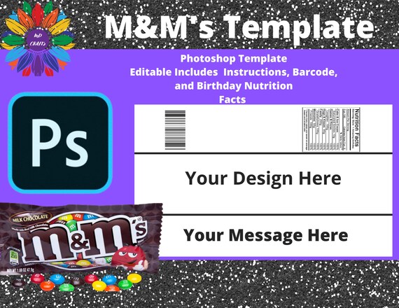 M&ms Template PHOTOSHOP - Etsy