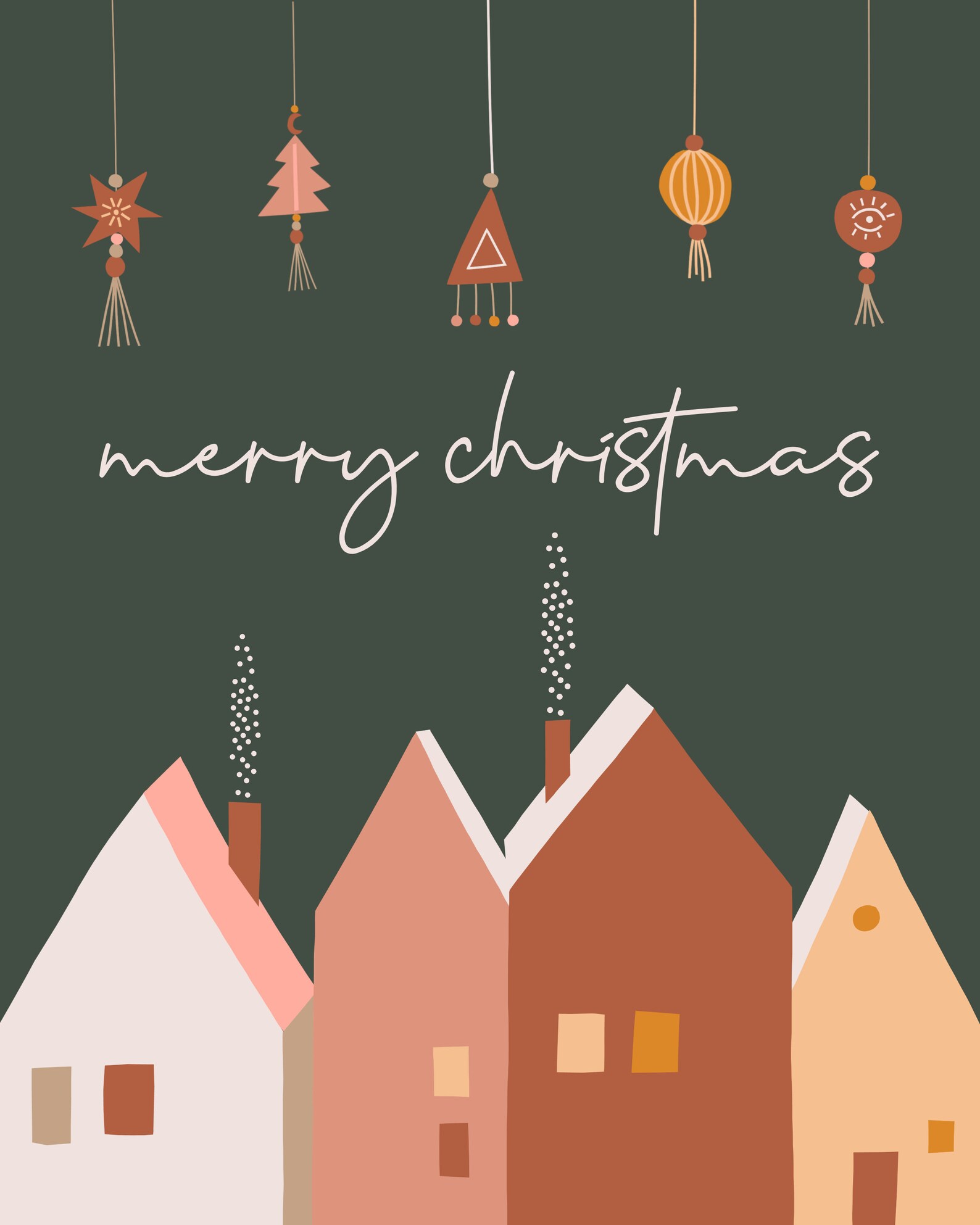 Boho Christmas Home Wall Art, Christmas Instant Download, Christmas ...