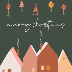 Boho Christmas Home Wall Art, Christmas Instant Download, Christmas ...
