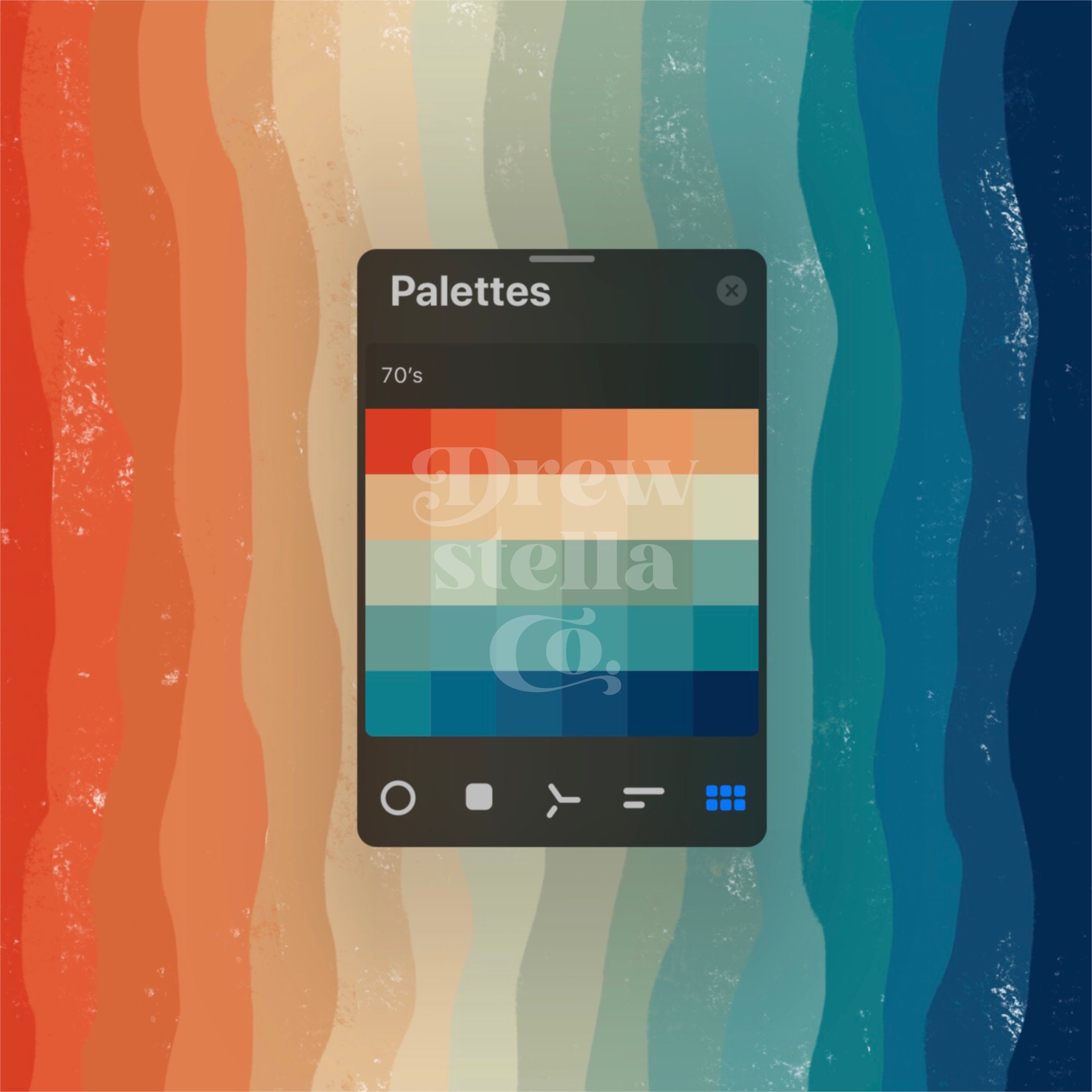 70's Inspired Color Palette, Retro Color Palette, Vintage Color Palette ...