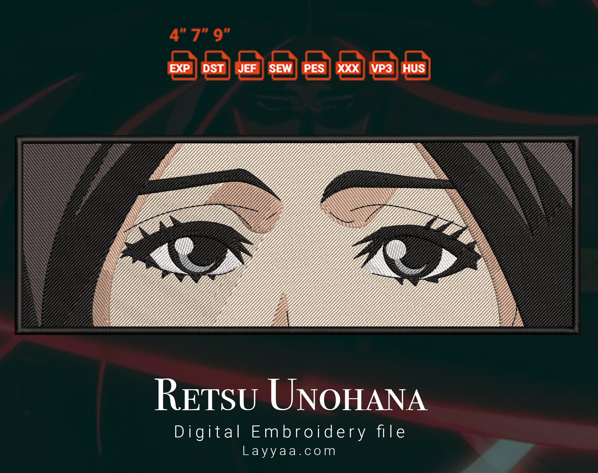 Anime Embroidery Designs, Anime Inspired Embroidery Designs, Embroidery ...