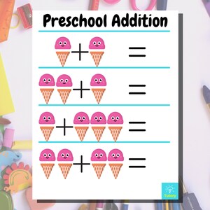 Preschool Addition Worksheet Downloadable Printable, Homeschool ...