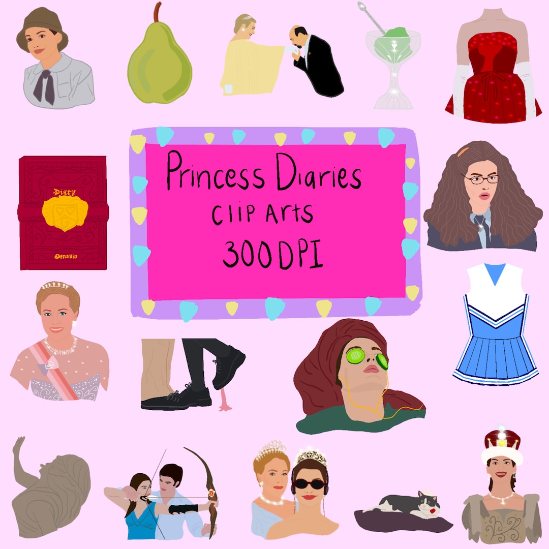 Princess Diaries Digital Clipart Sticker - Etsy