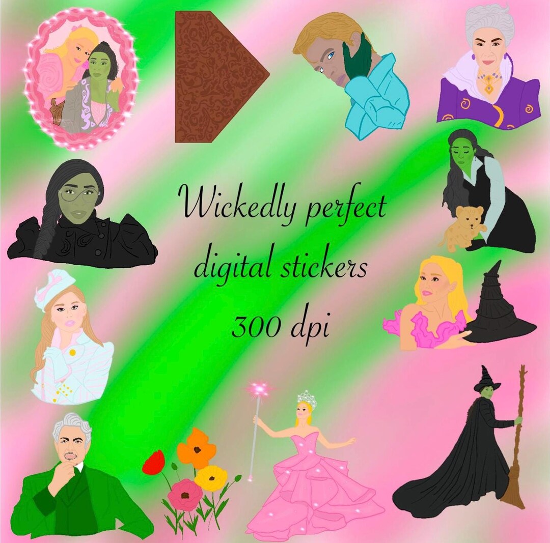 Wicked Digital Clipart Sticker - Etsy