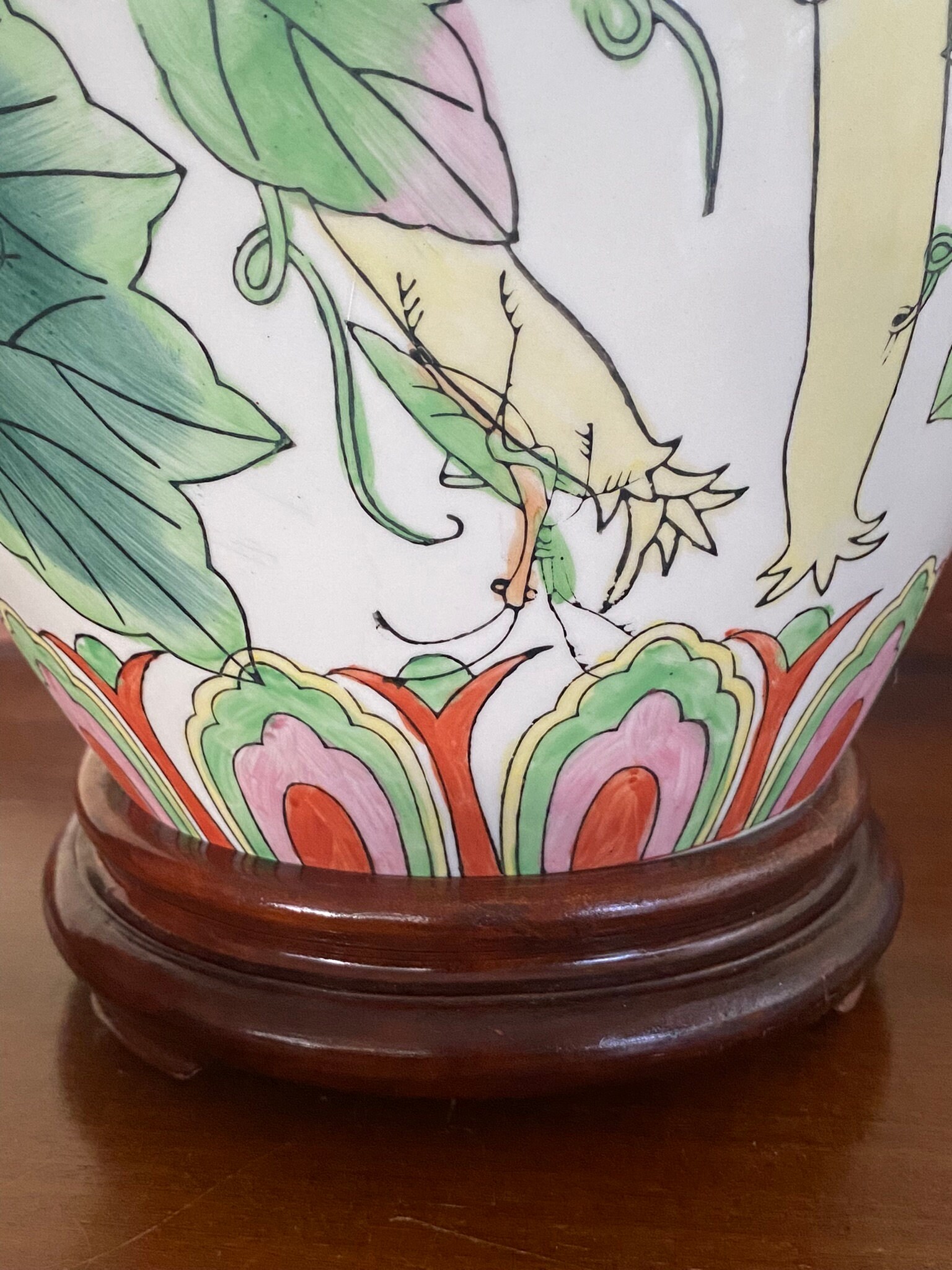 Chinese Colorful Vase Lamp | Etsy