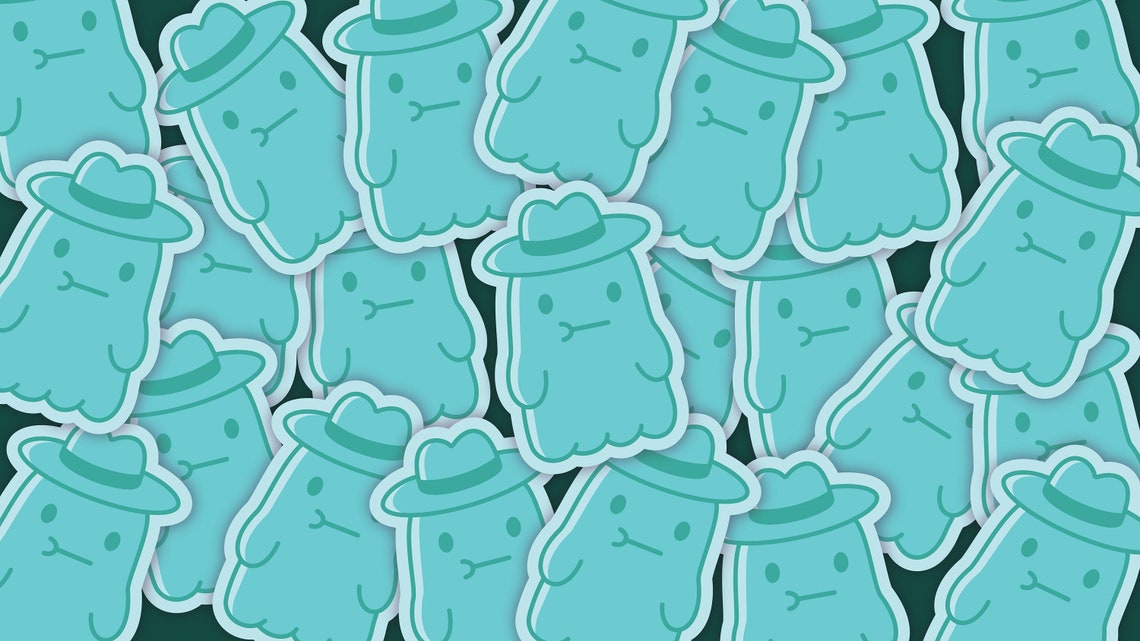 Green Ghost Sticker - Etsy