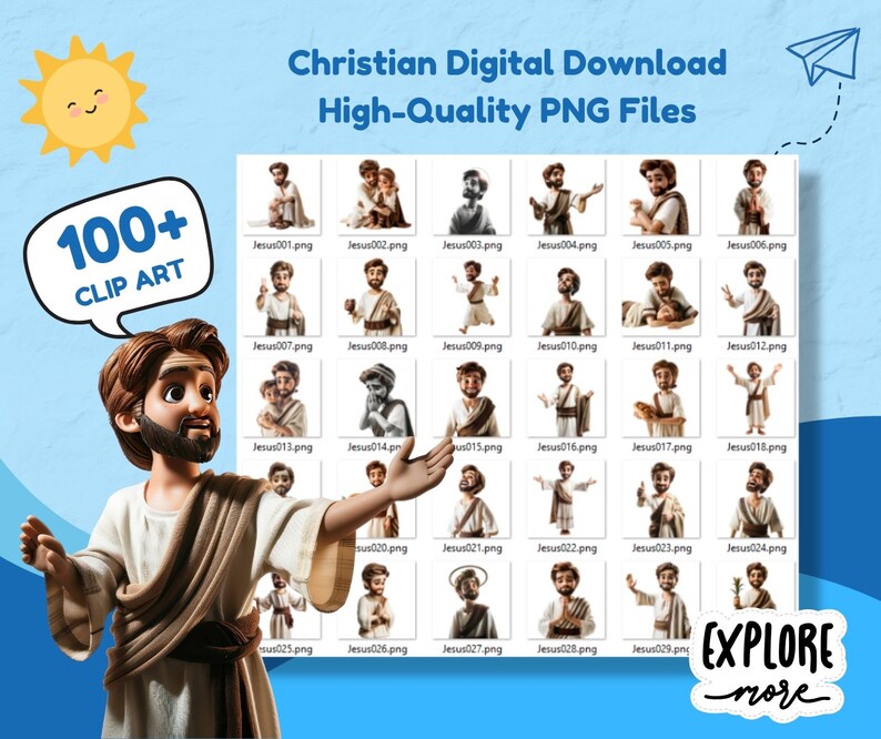 100+ Jesus Clip Art Images | Christian Digital Download | High-quality ...