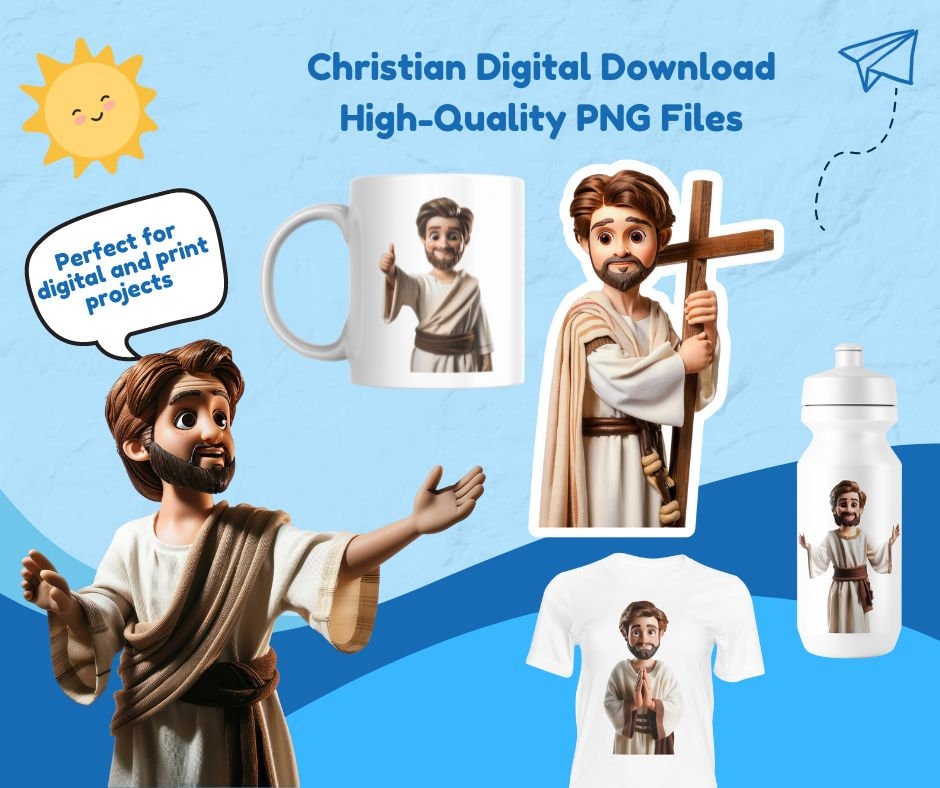 100+ Jesus Clip Art Images | Christian Digital Download | High-quality ...