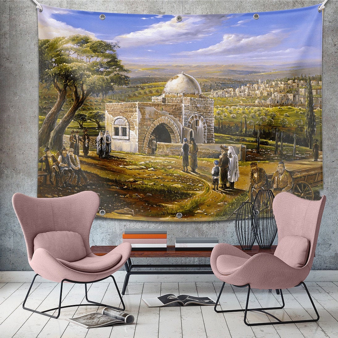Large Kever Rachel Sukkah Artwork Tapestry - Etsy