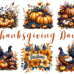 Thanksgiving Clipart , Thanksgiving SVG, Turkey PNG File, Autumn PNG ...