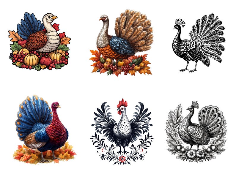 Thanksgiving Clipart , Thanksgiving SVG, Turkey PNG File, Autumn PNG ...